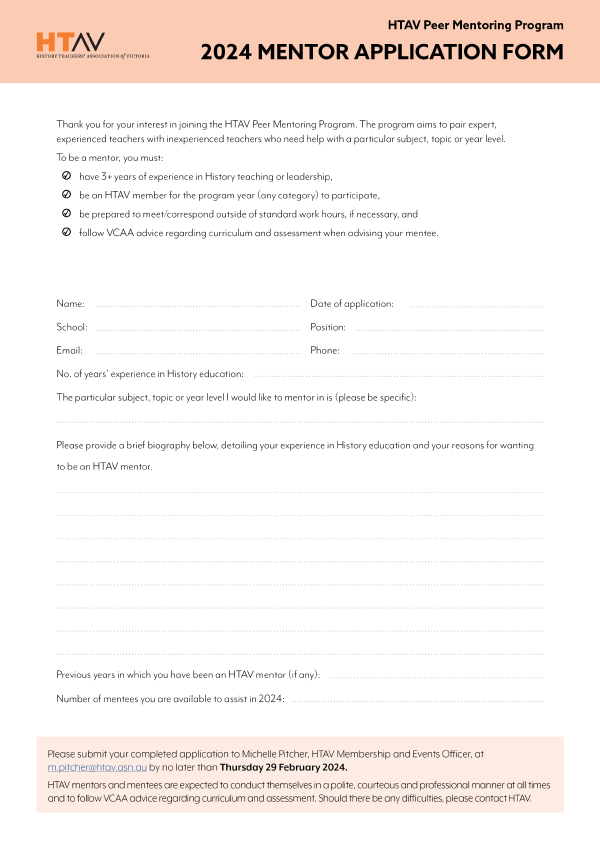 Peer Mentoring Program - HTAV